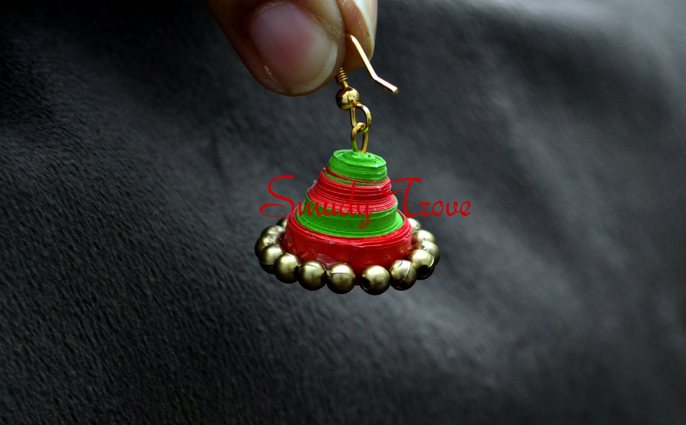 imprints handmade: Traditional jhumkis using paper-quilling