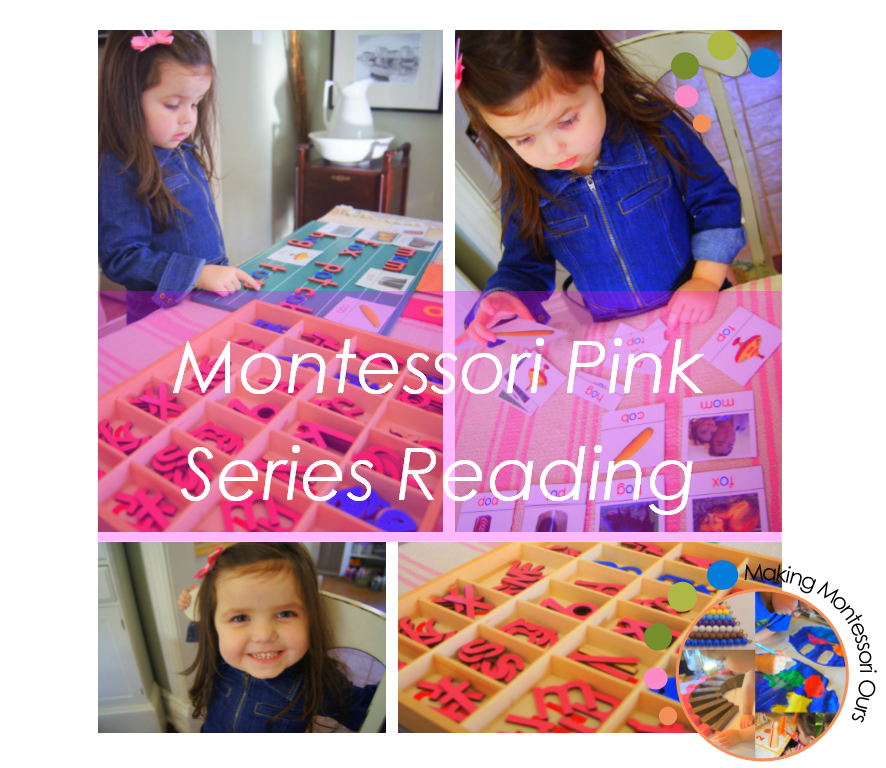 Montessori Pink Series Reading Work - "Making Montessori Ours"