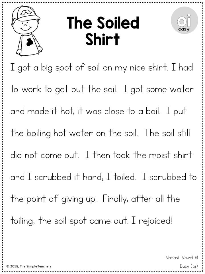 The Simple Teachers: Variant Vowel Phonics Lessons and Decodable Passages