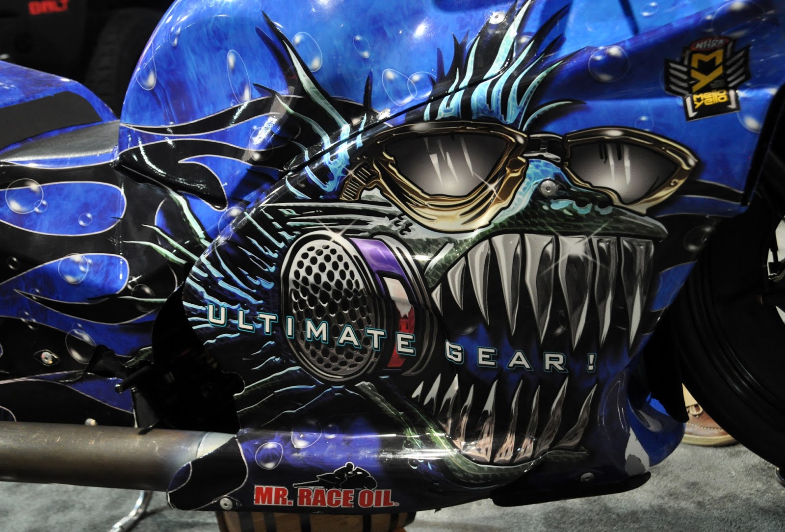 Just A Car Guy: the nitro fish drag bike... I dig the airbrushed design