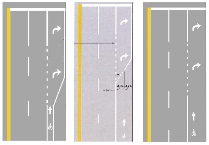 1st State BIKES: John Allen: Right turn-only lane as dual-destination lane?