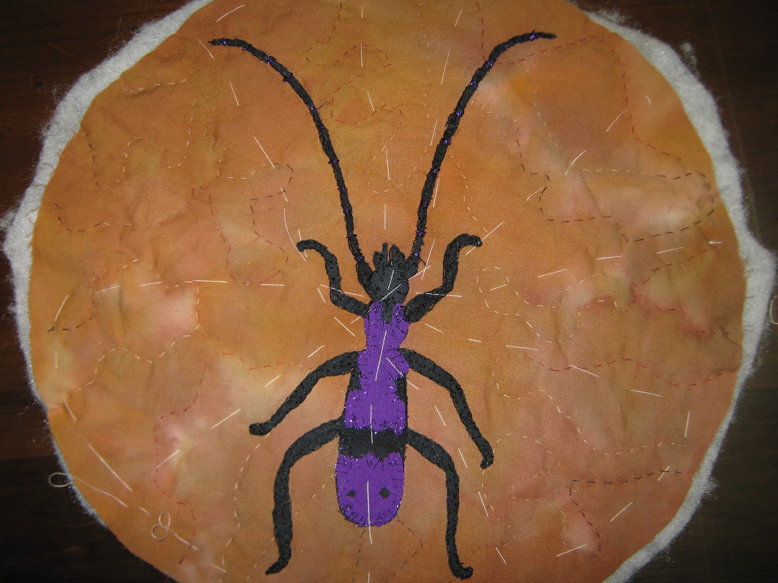 Tollgate Quilters Guild: Bright Beautiful Bugs in Brown Circles