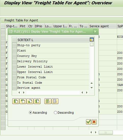 Sap Abap Central Sorting With Anymultiple Fields In Table Maintenance