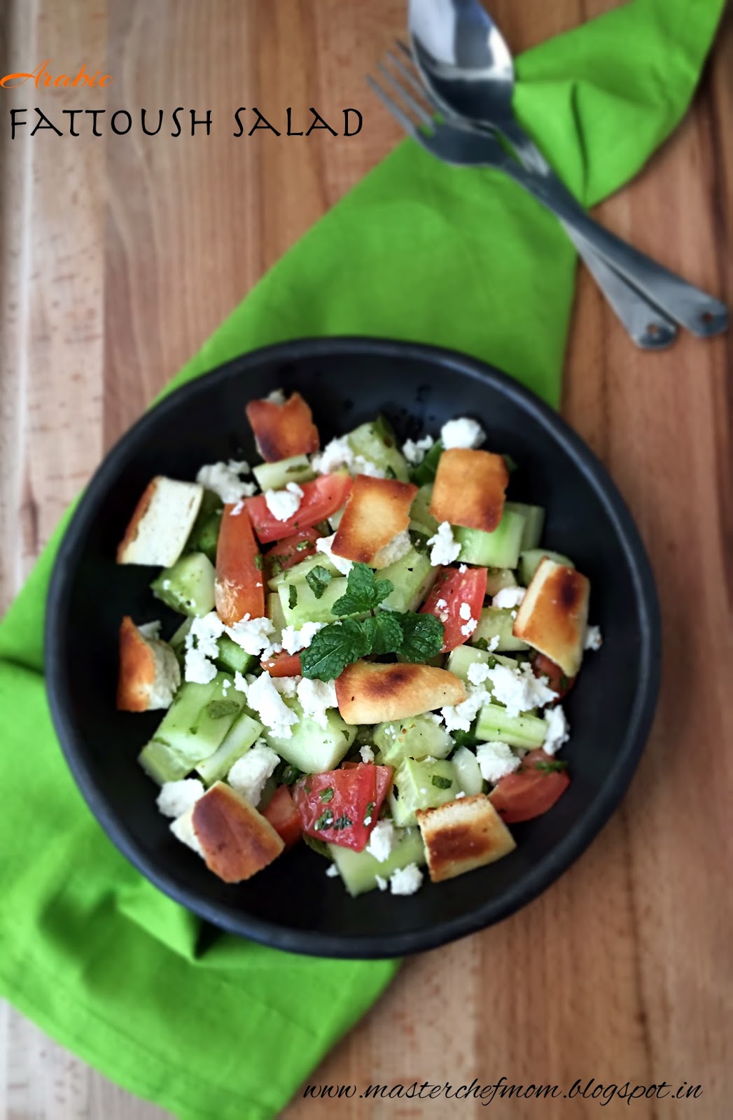MASTERCHEFMOM: Arabic Fattoush Salad | How to make Fattoush Salad ...