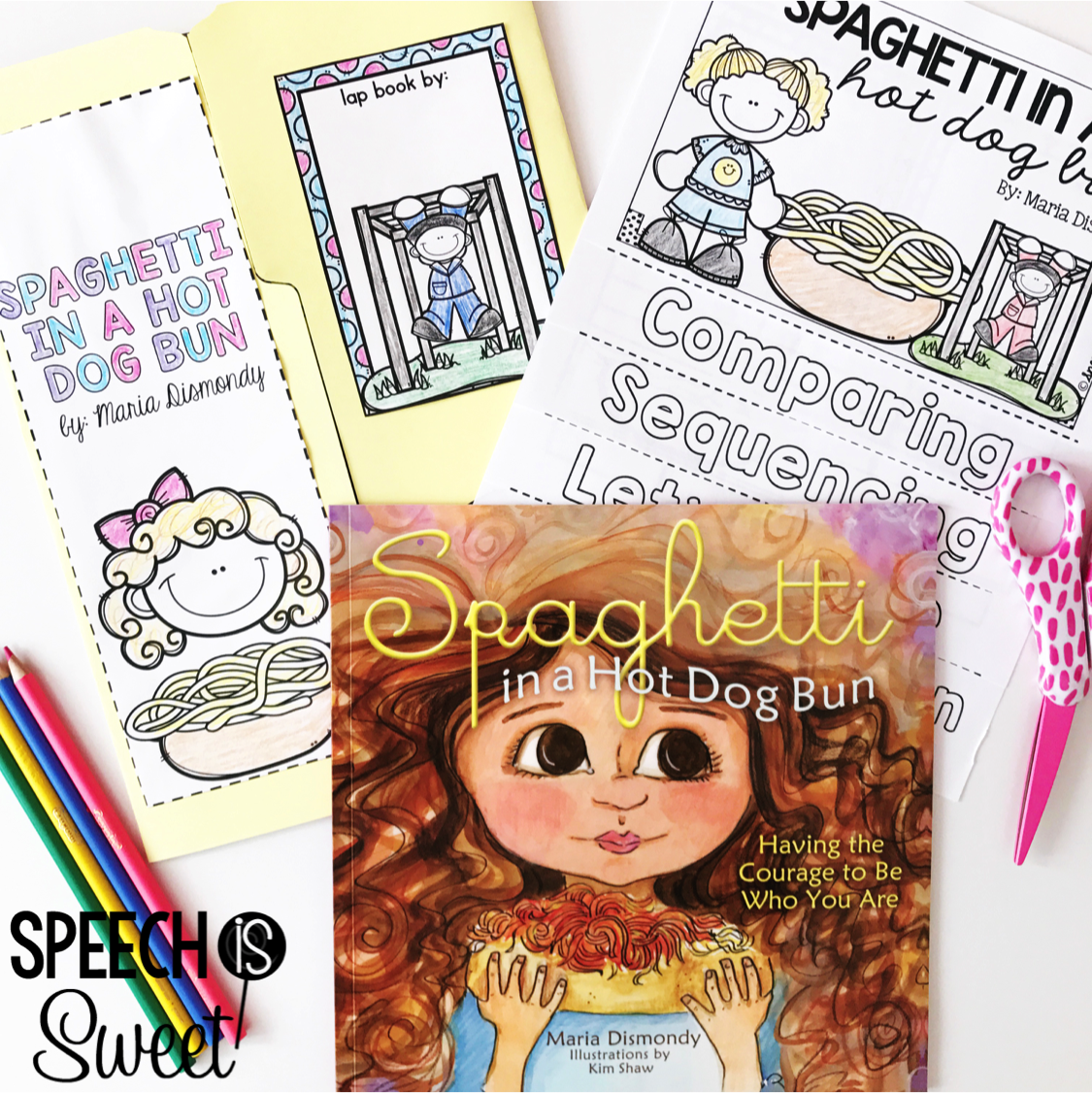 Spaghetti in a Hot Dog Bun Literature Lap Book! - Speech is Sweet
