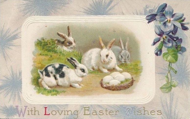 A Collection of 30 Cute Bunny Rabbit Vintage Easter Postcards ~ Vintage ...