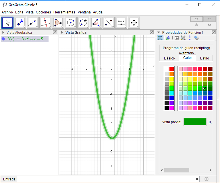 Funciones y Ecuaciones Lineales Grupo 14: Ejemplos de funciones en GEOGEBRA