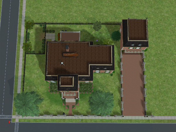 Twoflower's Sims 2 Lots: 165 Sim Lane makeover - The Goth Mansion