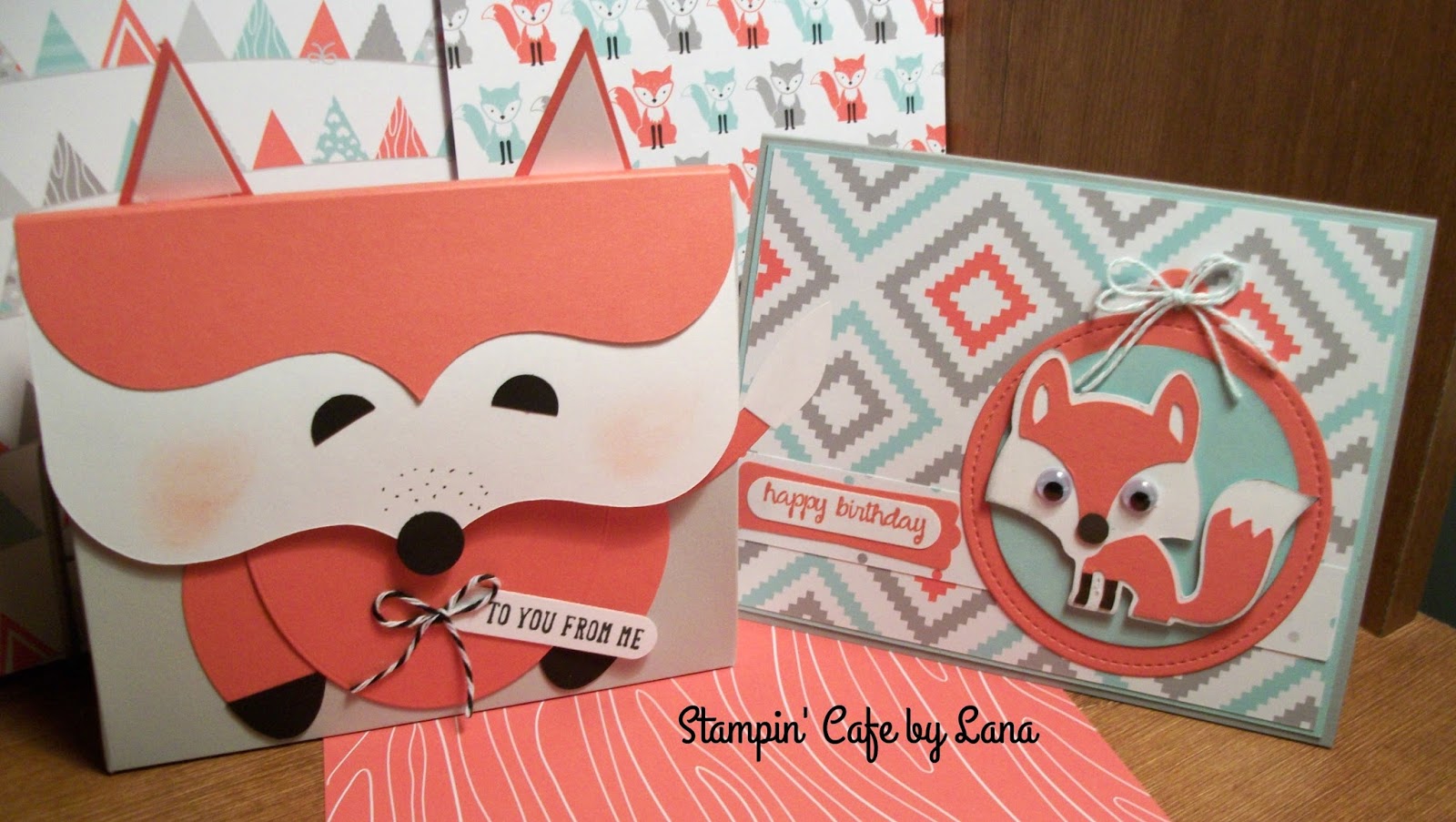 Stampin' Cafe by Lana: Little Fox Gift Box and Fox Card