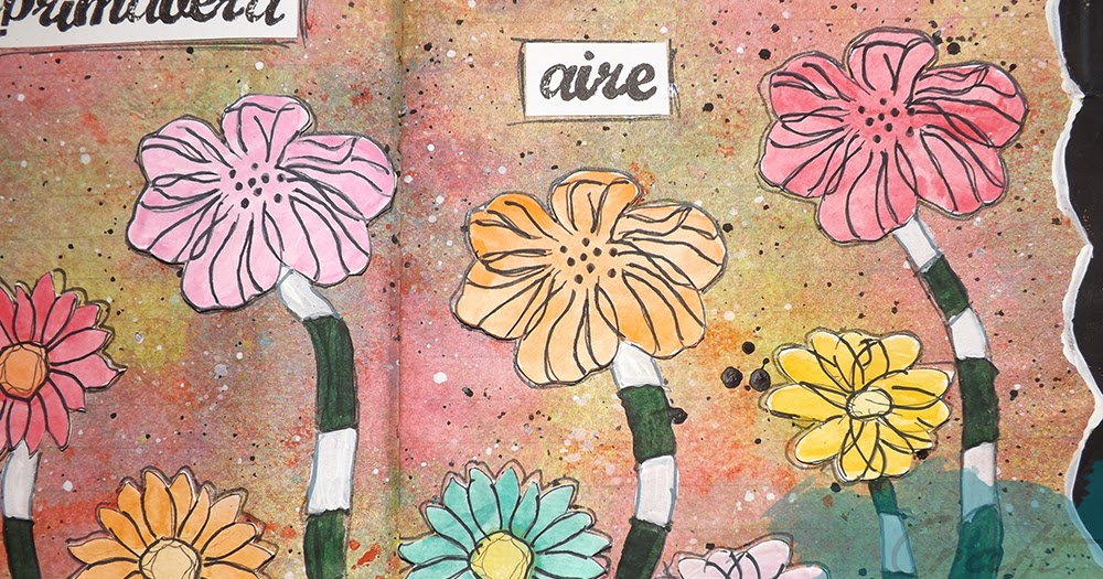 Mix Media/ Art Journal para niños: la primavera está en el aire | Craft ...