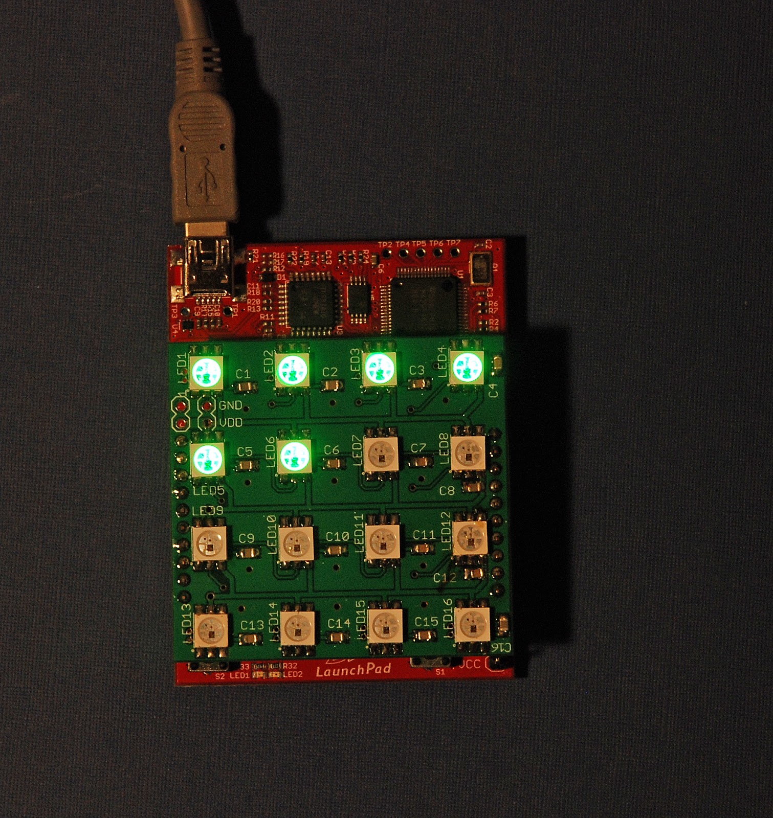 Rubi's World of embedded Electronics: WS2812 RGB Led Matrix Booster Pack