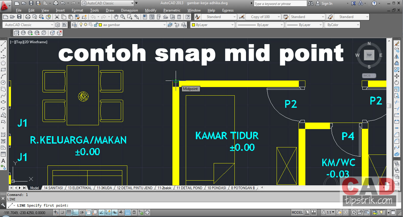 Cara Mengatur Snap Dengan Cepat Pada AutoCAD 2013 | Tips Triks AutoCAD