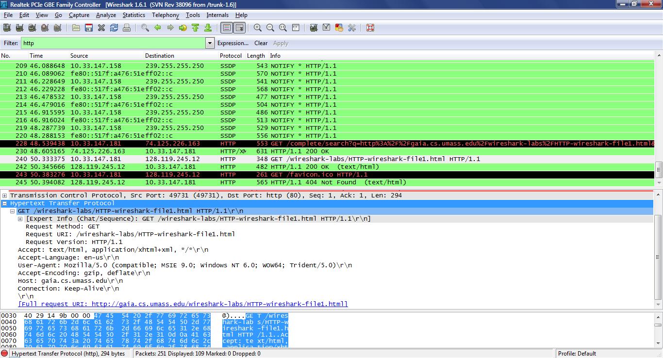 Wireshark http response header - gaisharp