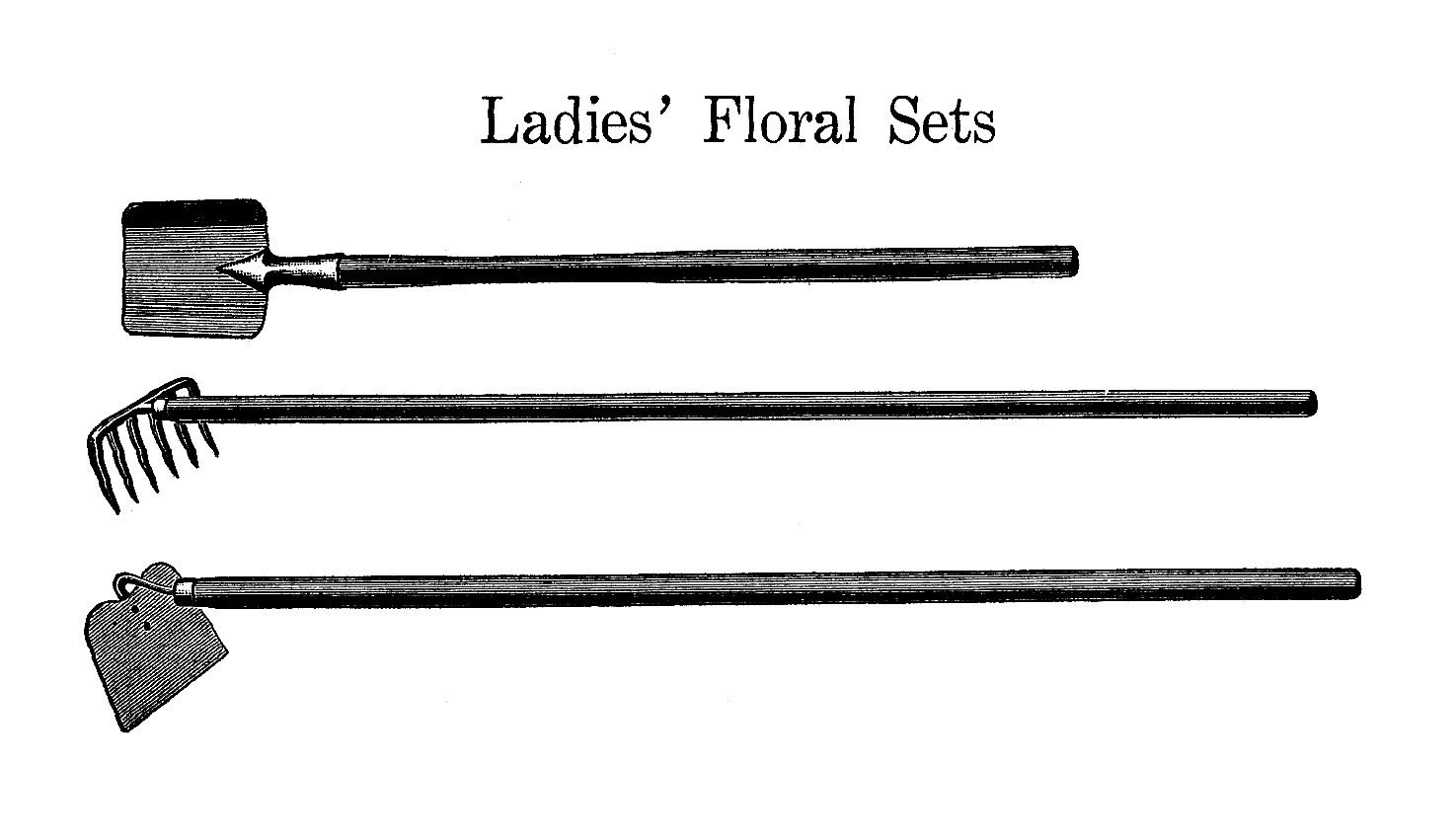 Digital Stamp Design: Free Garden Tools Digital Stamp: Vintage Graphic ...