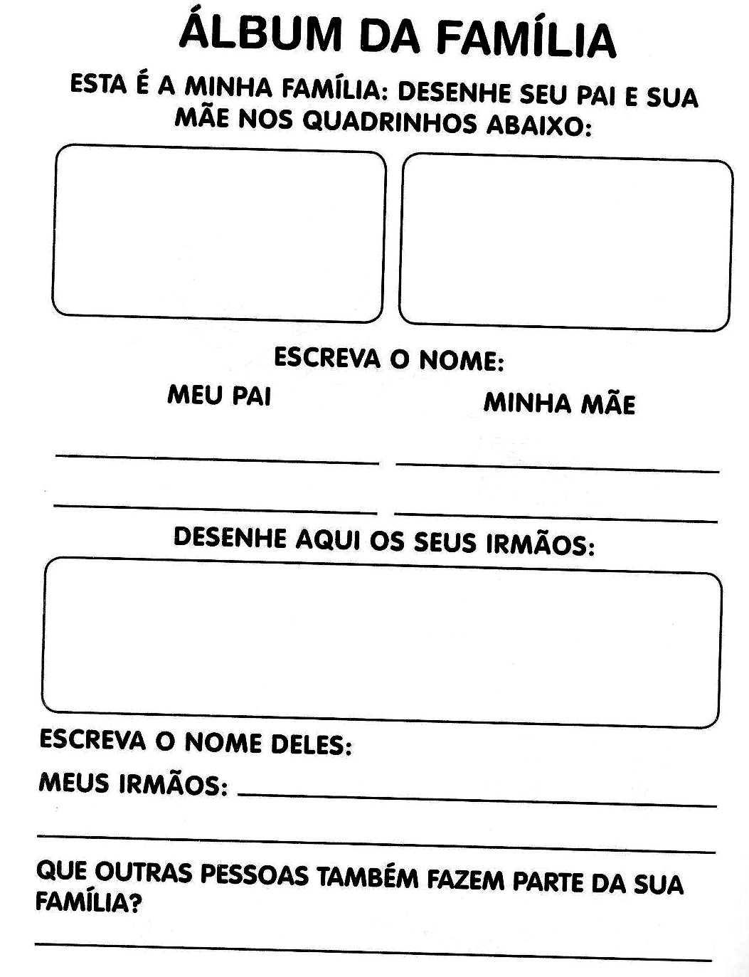 HISTORIA - album de família ~ Atividades para Jardim