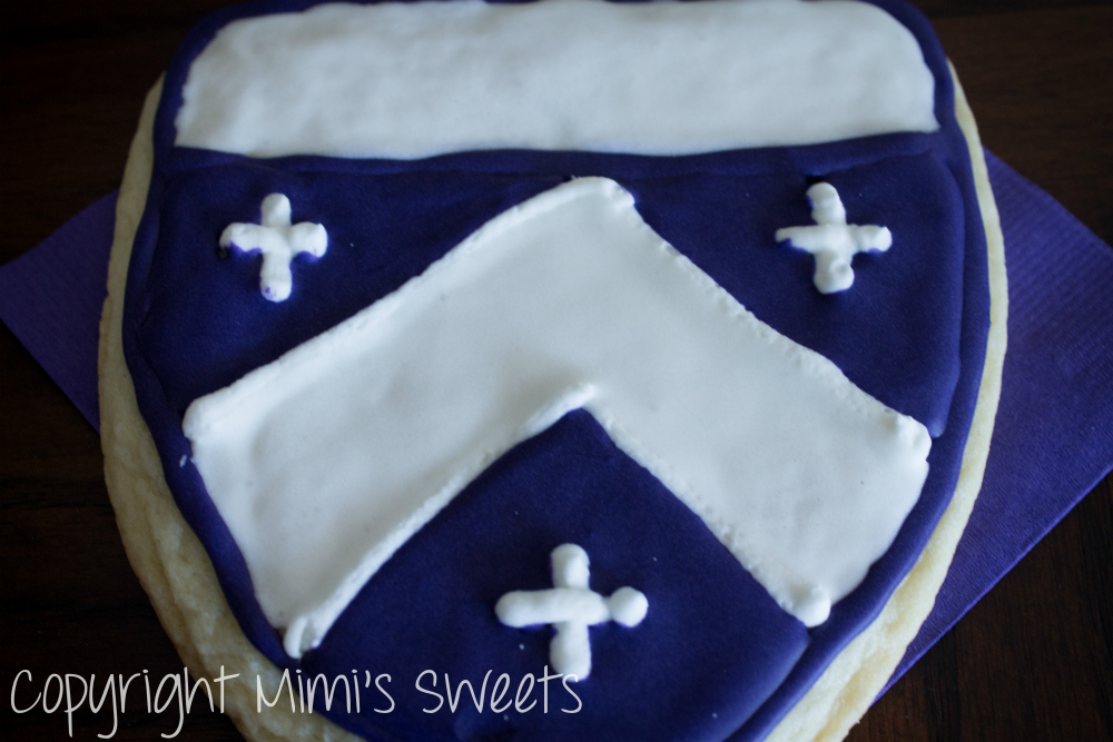 Iced Sugar Cookies (Kenyon College Shield Sugar Cookies) - Mimi's Sweets