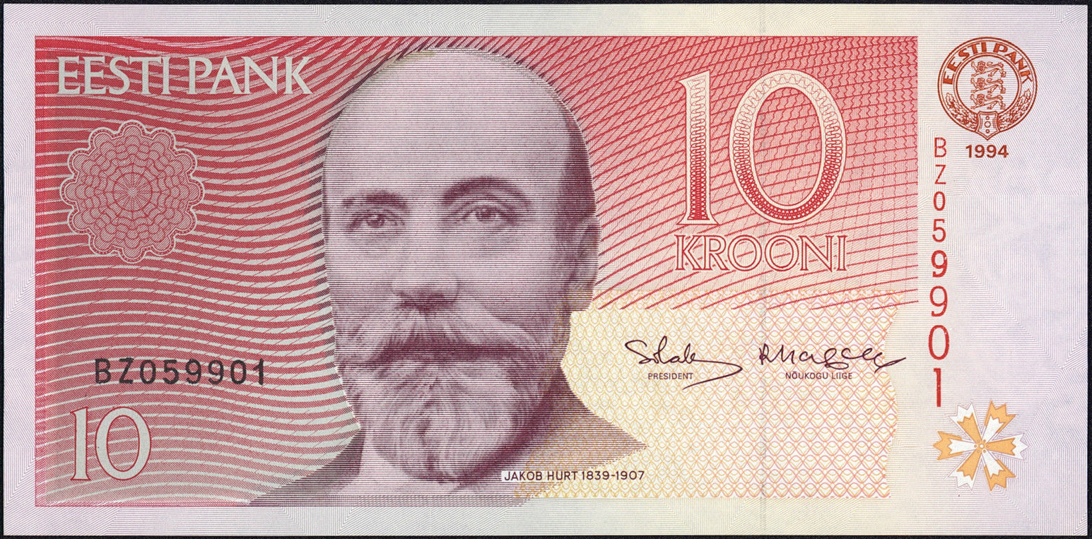 Estonia 10 krooni banknote 1994|World Banknotes & Coins Pictures | Old ...