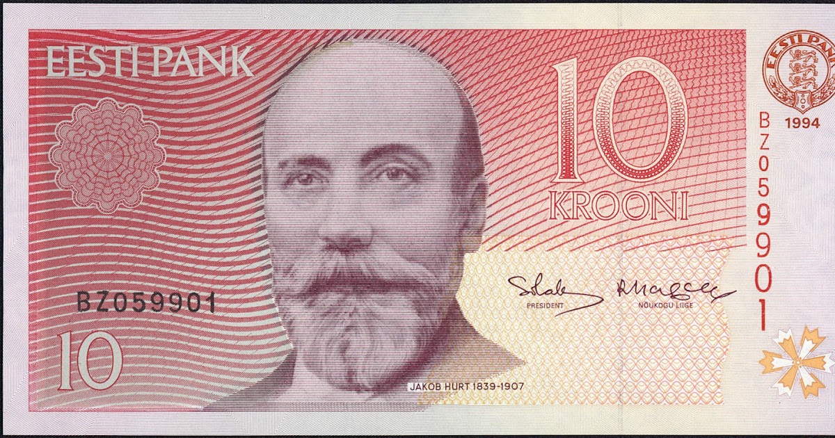 Estonia 10 krooni banknote 1994|World Banknotes & Coins Pictures | Old ...