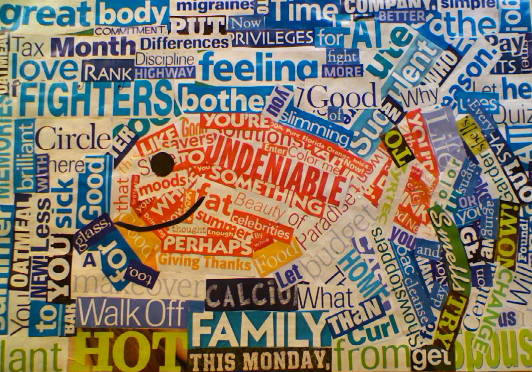 SLHS Art Class: Text Collage Project (Art 1)
