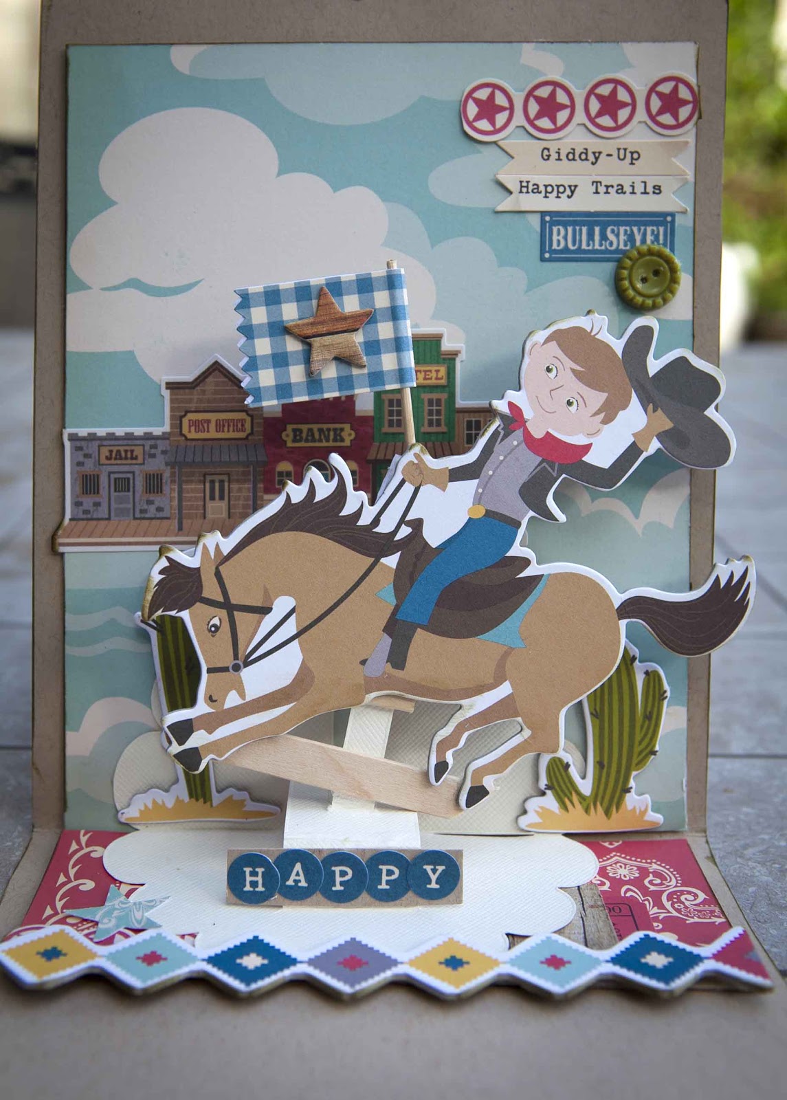 Creative Mayhem: Cowboy Cards with Pop-Ups and October Afternoon