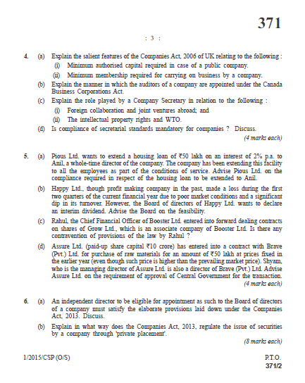The Institute of Company Secretaries of India Company Secretarial ...