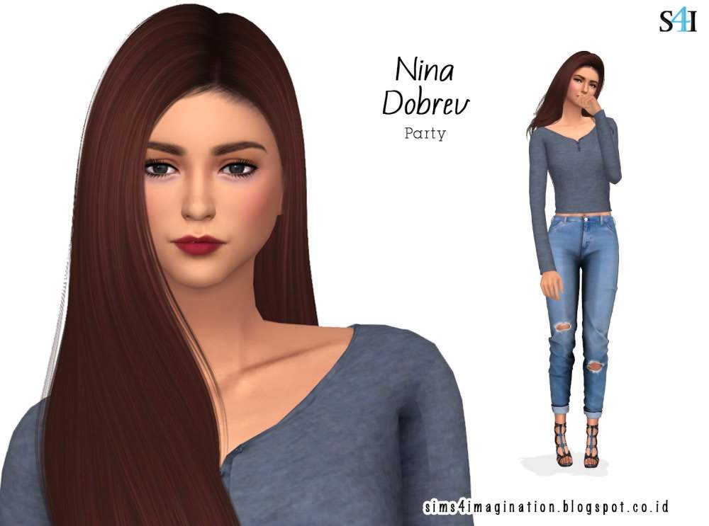 My Sims 4 CAS: Nina Dobrev - Imagination Sims 4 CAS