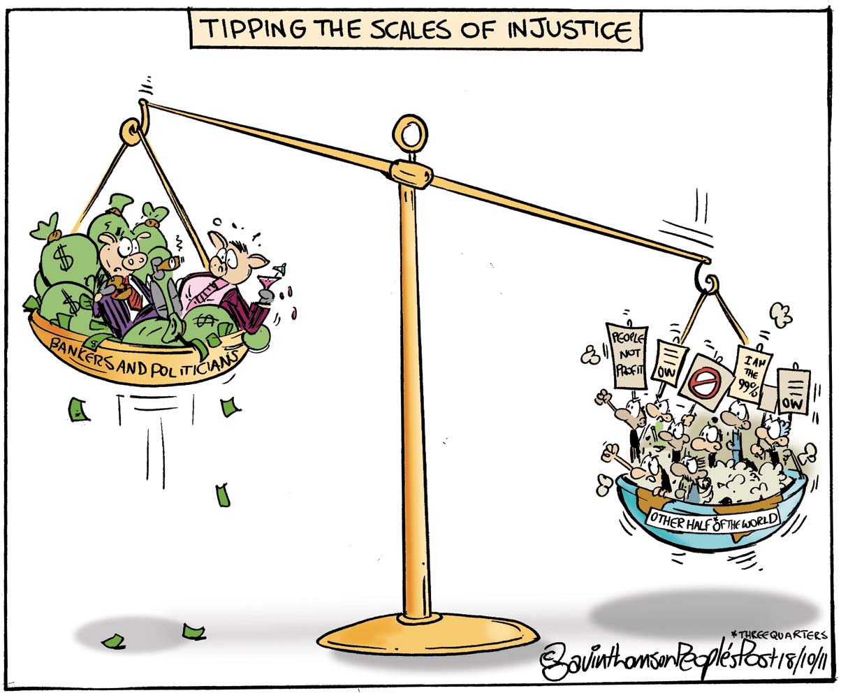 people's post cartoons: scales of injustice