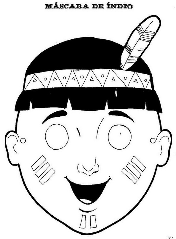 14 Máscaras de Índio Para Imprimir - Cantinho Alternativo