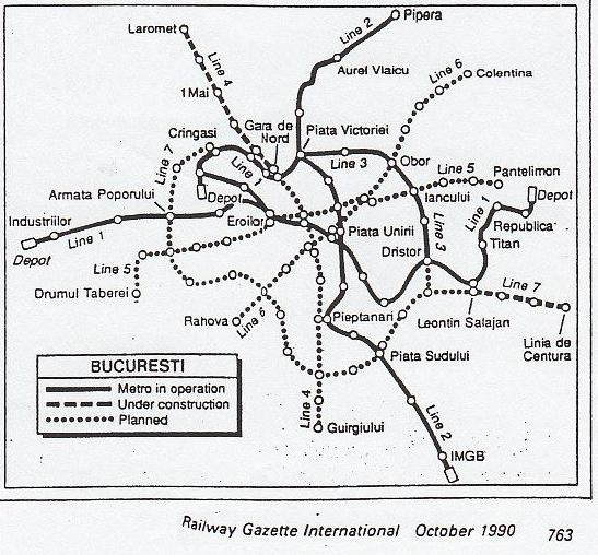 Metroul din Bucuresti - istoria sistemului de transport in subteran.