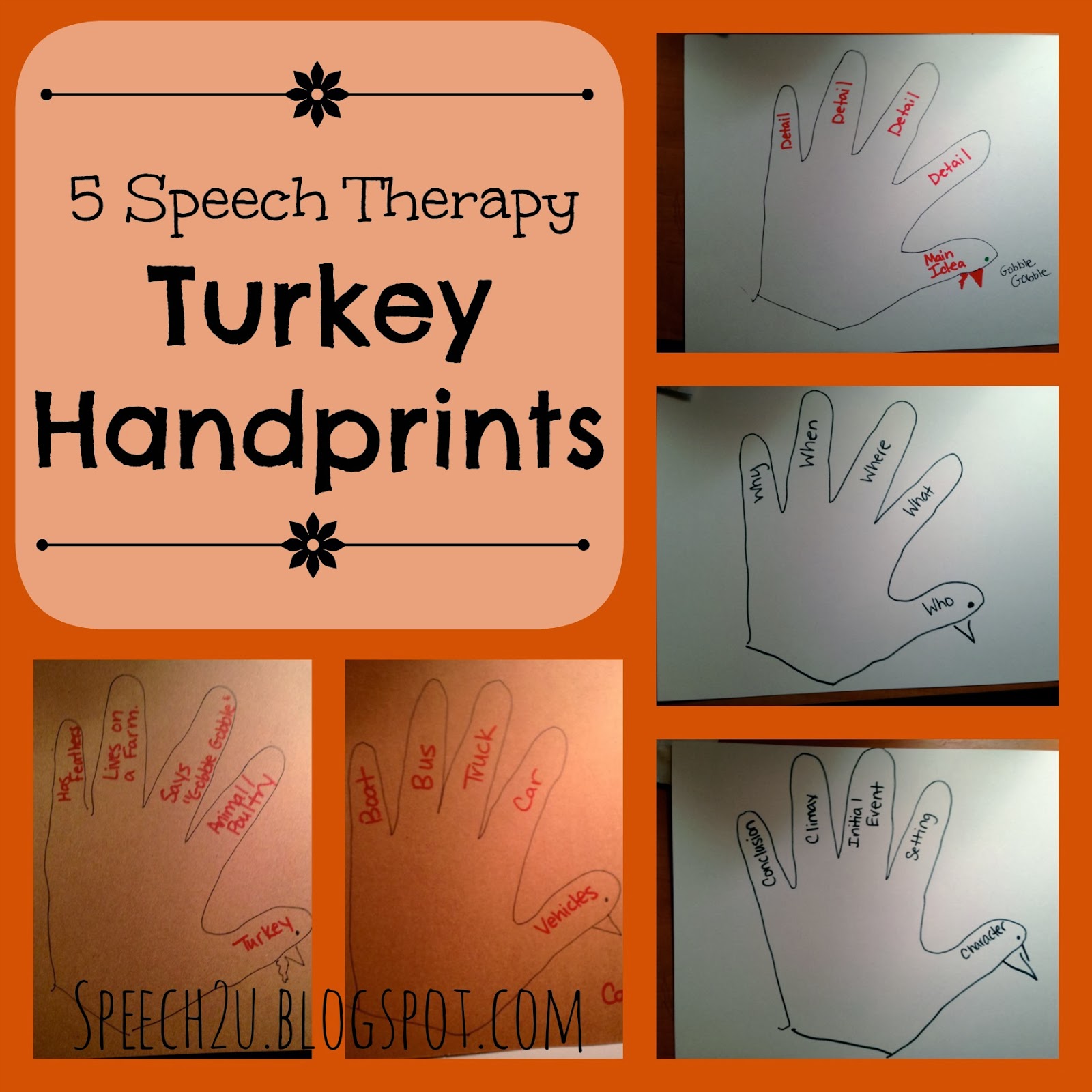 S2U: Hand Turkey Speech Therapy