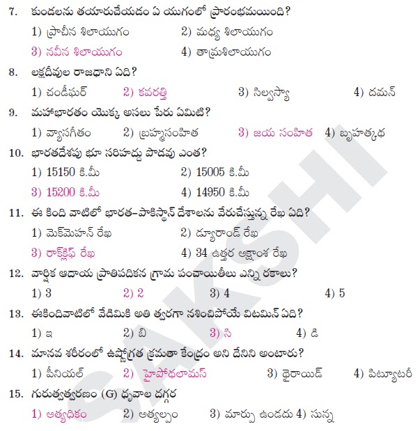 MODEL TEST PAPERS FOR { VRO / VRA } 2013 & 2014, FREE MODEL TEST PAPER ...