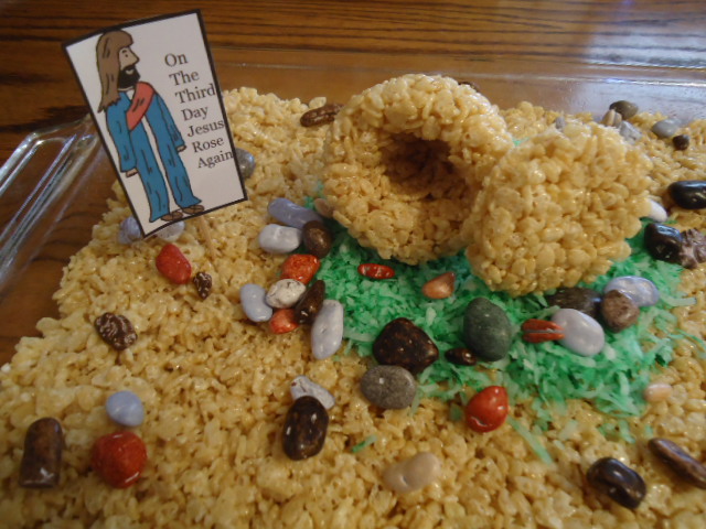 Church House Collection Blog: Easter Rice Krispy Tomb Cake