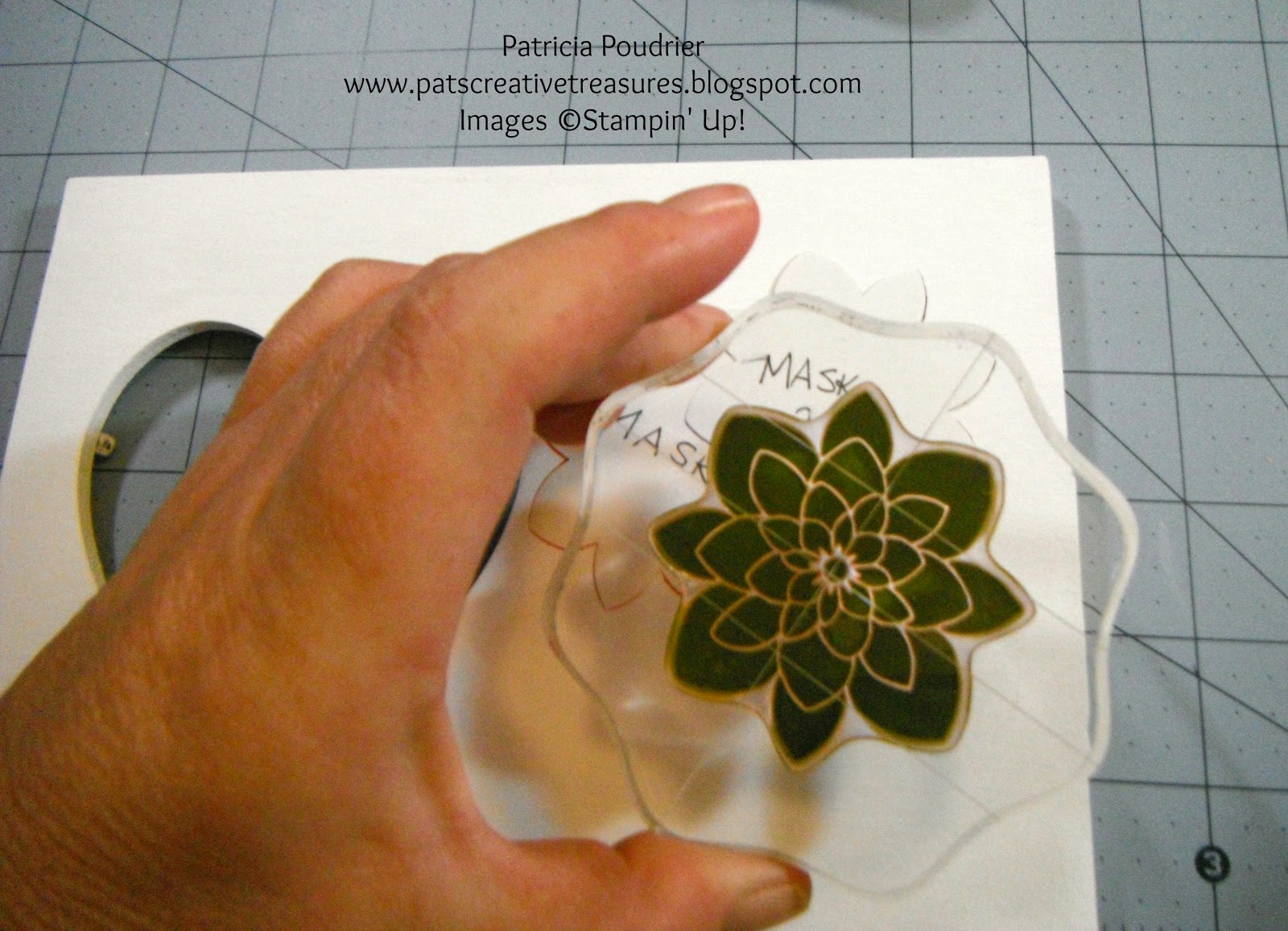 Pat's Creative Treasures: Stamping On A Wood Frame - Step-By-Step Tutorial