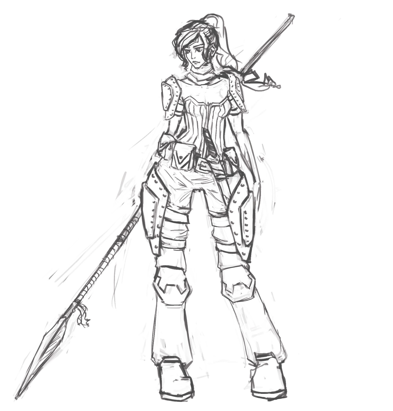 SJWoo Art Blog: Female Lancer