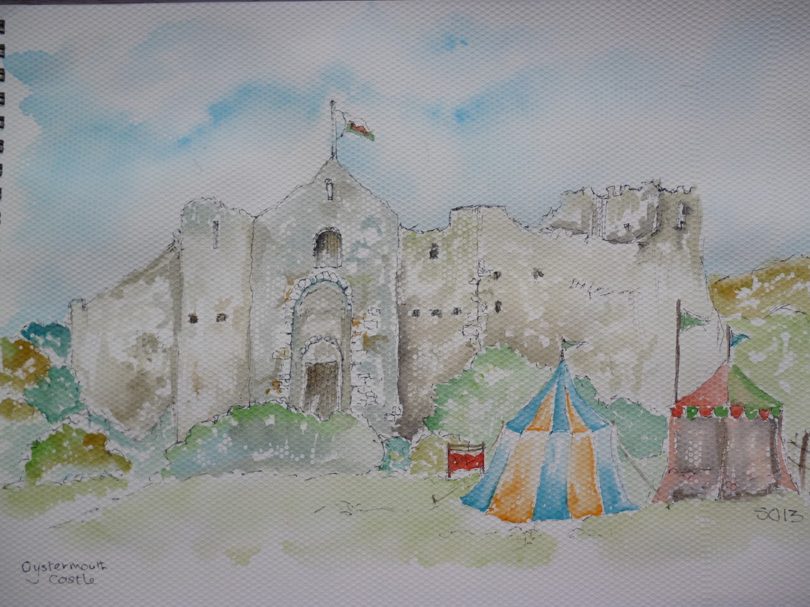 Supercosmic Art: Pen and Wash Welsh Castles