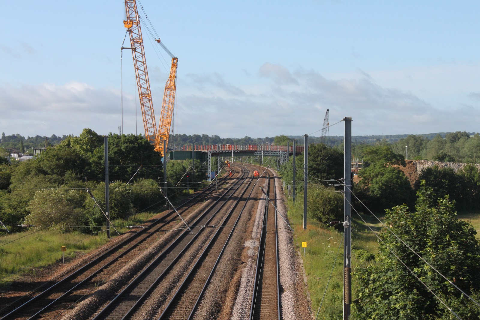 Hitchin Grade Separation: Viaduct over East Coast Main Line in place