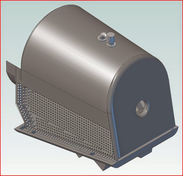 Model Locomotive with 3D Print Technology: Boiler - Firebox Section