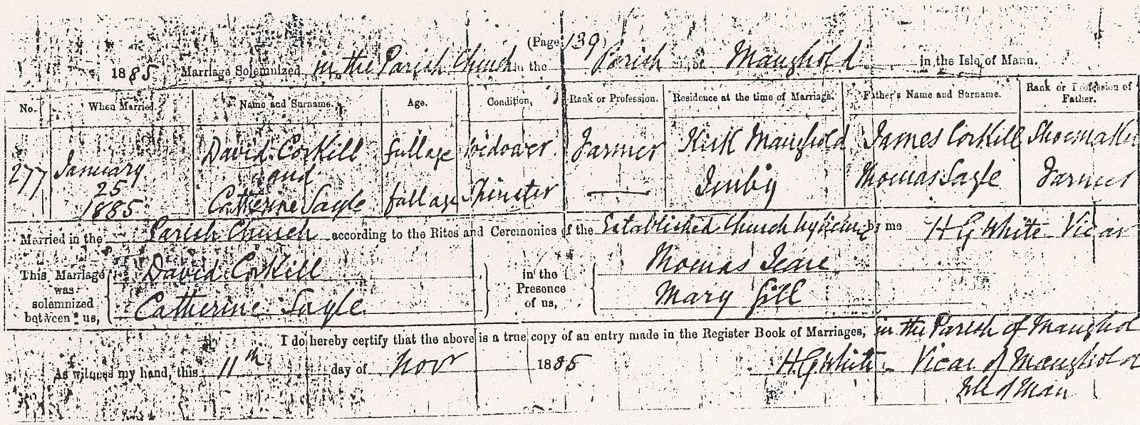 Corkill Family Blog: David Corkill - Father of John Herbert Corkill who ...