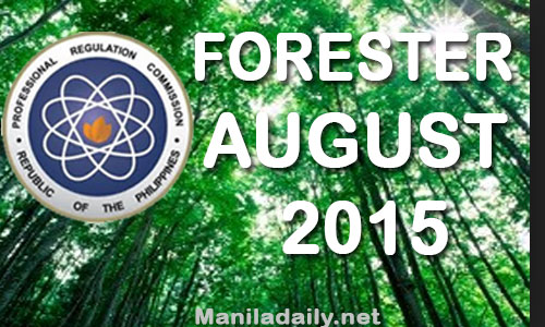 August 2015 Foresters Board Exam Results - Foresters List of Passers ...