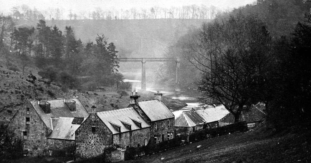 Tour Scotland: Old Photograph Bridge And Mill Hutton Berwickshire Scotland