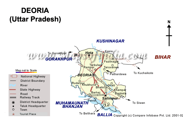 Top Tourist Place India : Map of Uttar Pradesh