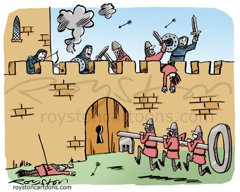 Royston Cartoons: The visual joke: Battle is restaged