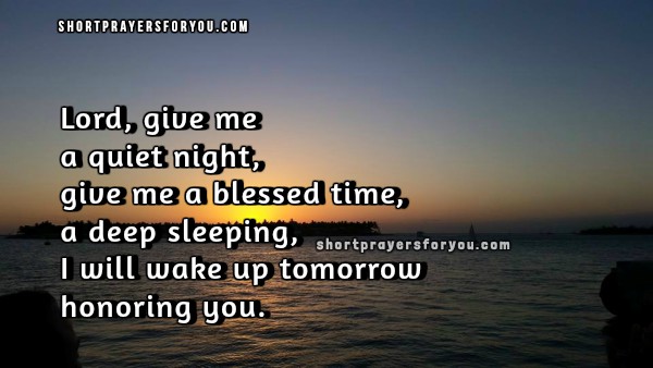 Bedtime Short Prayer with christian images