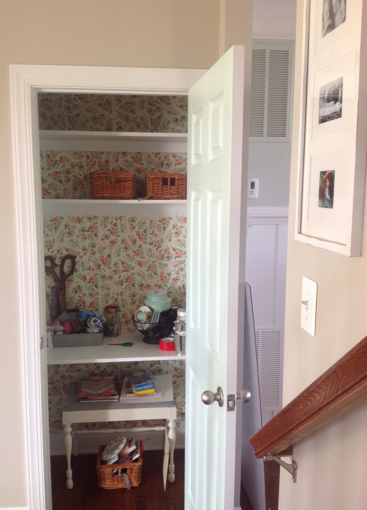 Right up my alley: How to Wallpaper with Wrapping Paper