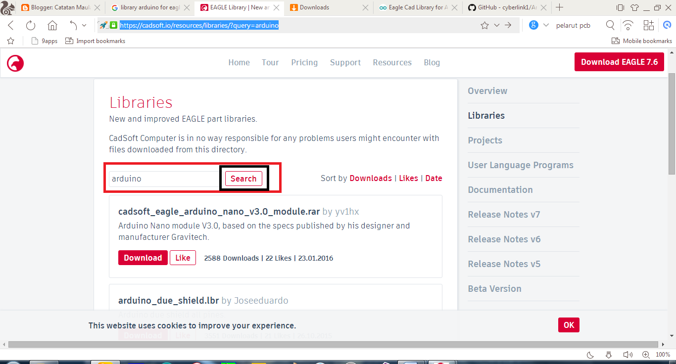 Cara Menambah Library pada Eagle