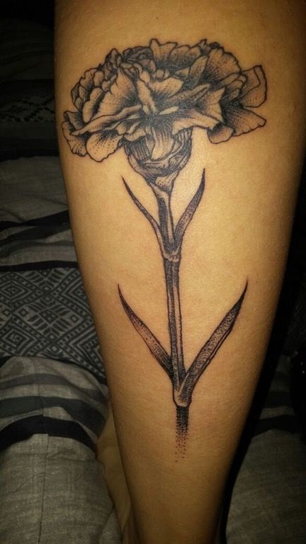 160+ Best Carnation Flower Tattoo Designs With Meanings (2019) | Tattoo ...
