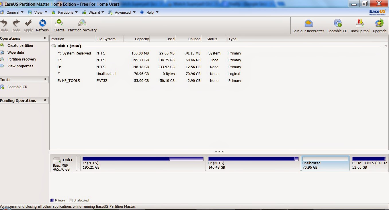 Prozac: HP probook 4530s, Quick Web and HP_tools partition issues