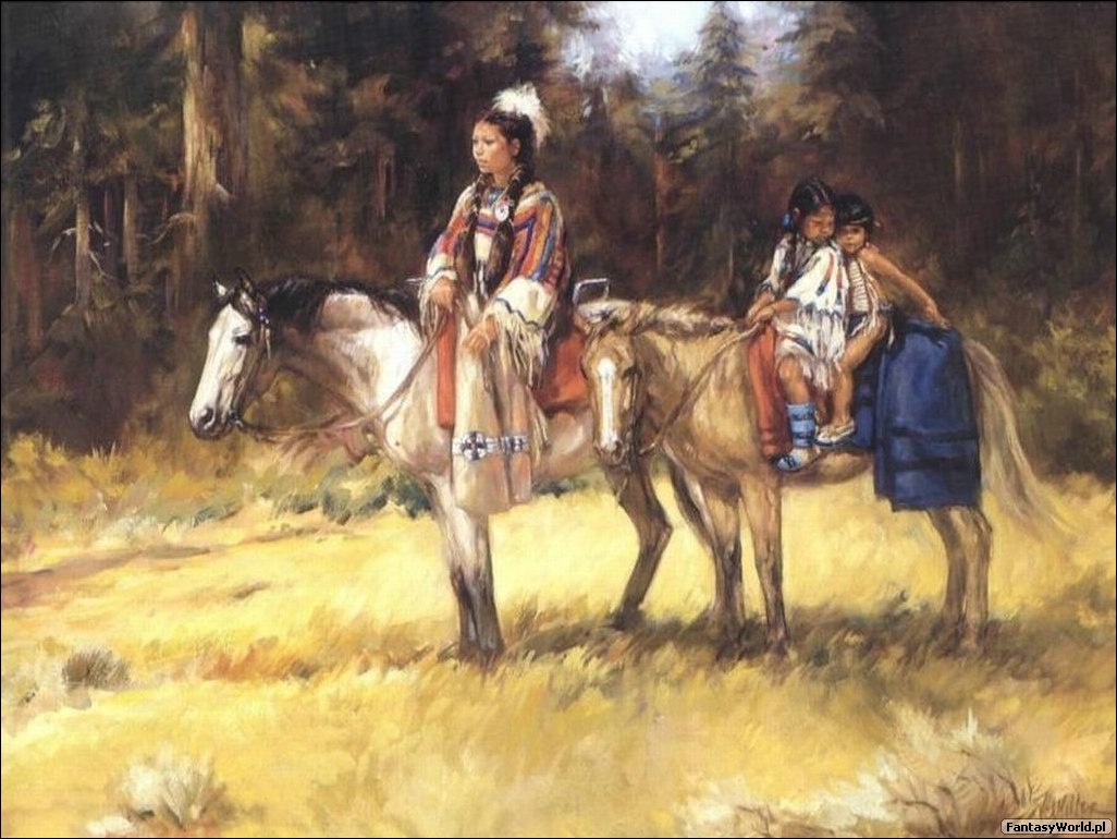 Indianie - mój sposób na życie: Indianie obrazy - wojownicy indiańscy