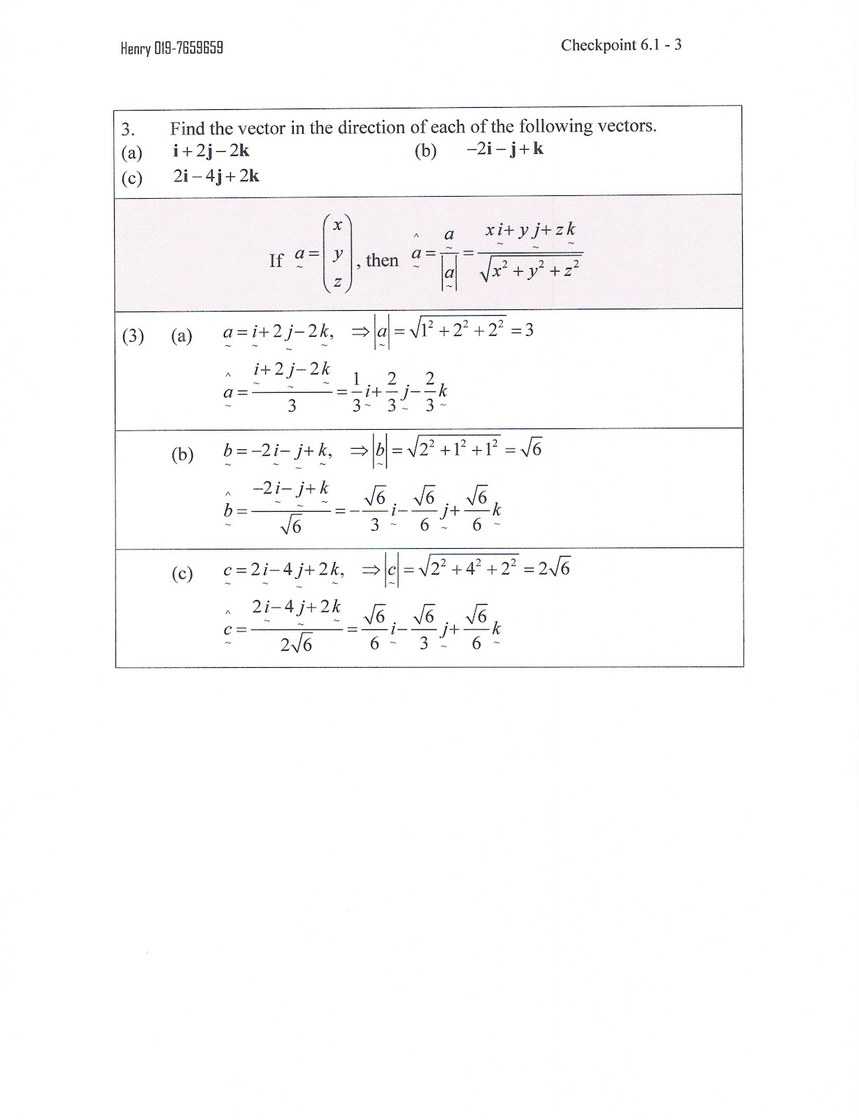 STPM MATHEMATICS T: VECTORS