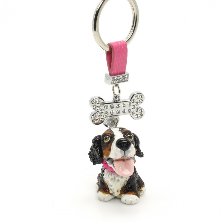 BERNESE MOUNTAIN DOG GIFTS: Bernese Mountain Dog Ornament Keychain 00005